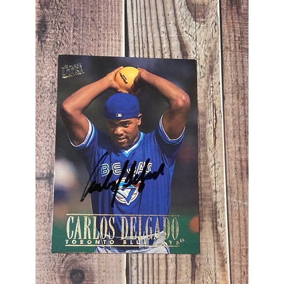 Toys | 1996 Fleer Ultra 429 Carlos Delgado Signed Toronto Blue Jays ...
